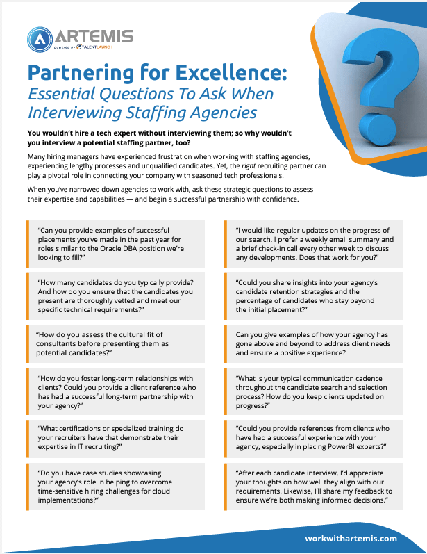 Artemis Tech Talent Resource Center | Hiring Tech Talent Artemis